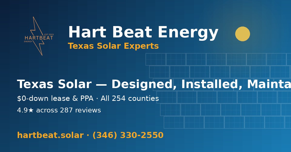 Texas Solar Installation & Maintenance | Hart Beat Energy